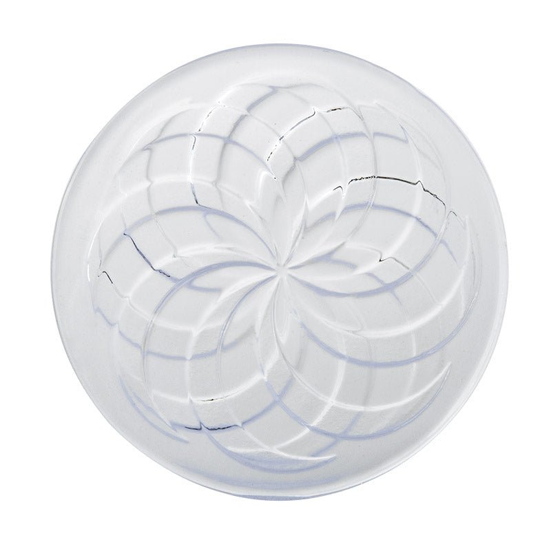 Clear Vortex Pattern Quartz Channel Cap 40mm - Puffing Bird