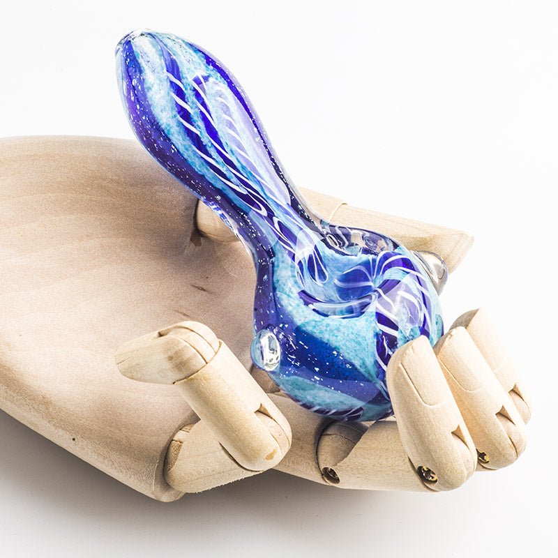 Color Changing Spoon Pipe and Two Tone Glass Pipe Set - Puffing Bird