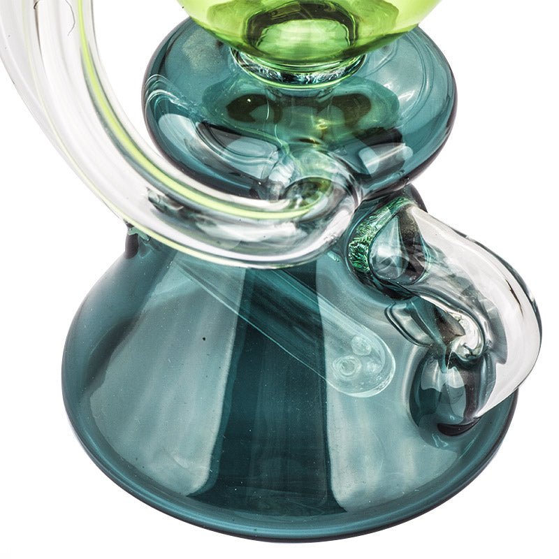 Colored Recycler Glass Dab Rig Enail Dab Kit Bundle - Puffing Bird