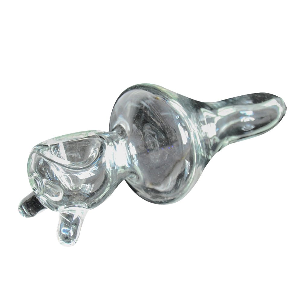 Cone Shape Clear Glass Pipe - Puffing Bird