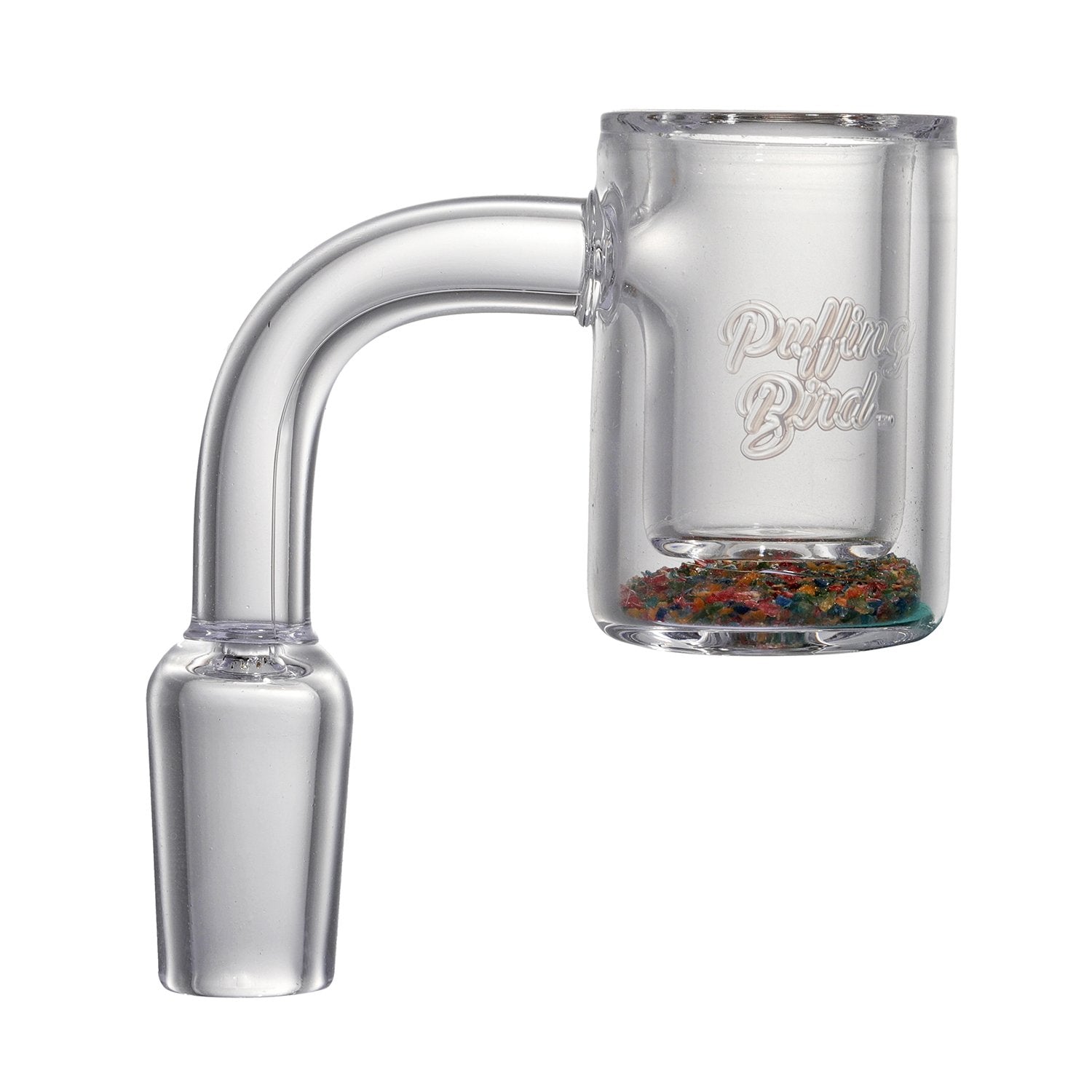 Blue Cube Glass Dab Rig w/ Thermochromic Quartz Banger Set - Puffing Bird