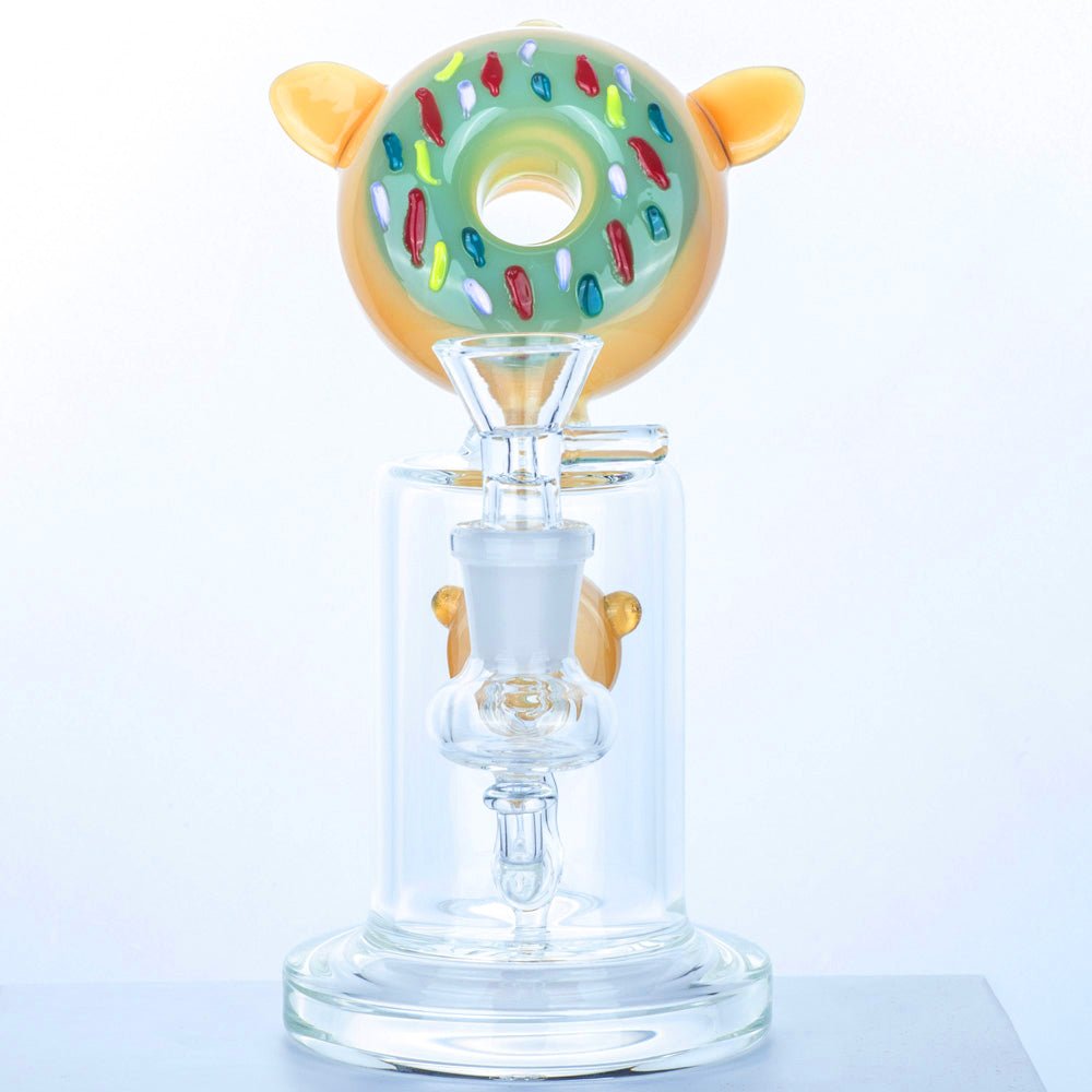 6.5" Donut Theme Dab Rig - Puffing Bird