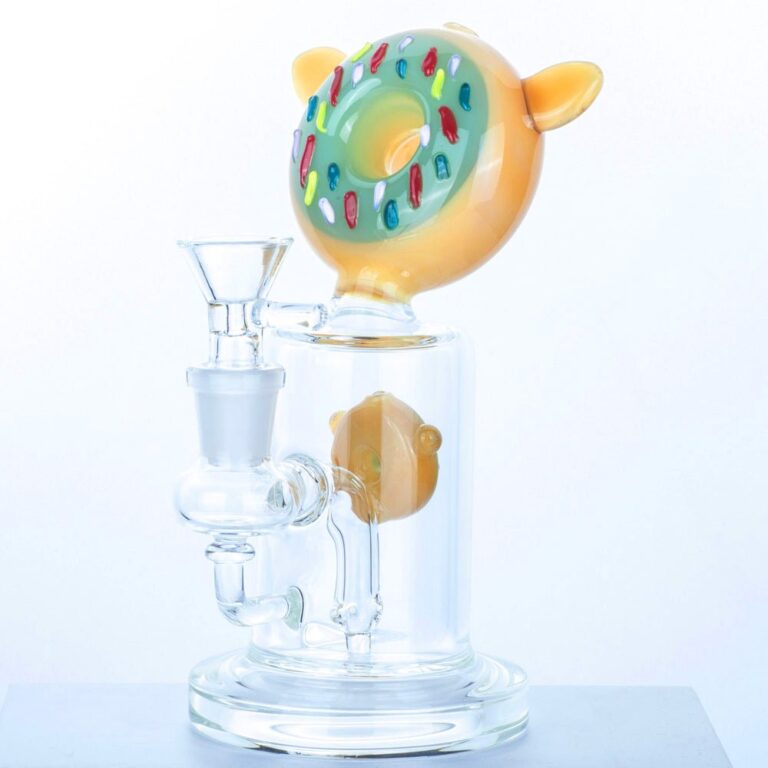 6.5" Donut Theme Dab Rig - Puffing Bird