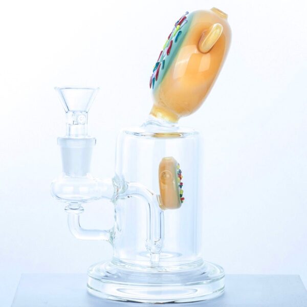 6.5" Donut Theme Dab Rig - Puffing Bird