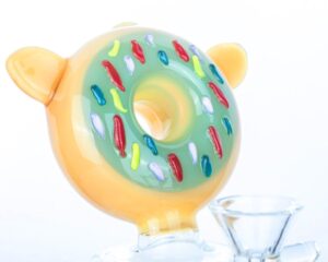 6.5" Donut Theme Dab Rig - Puffing Bird