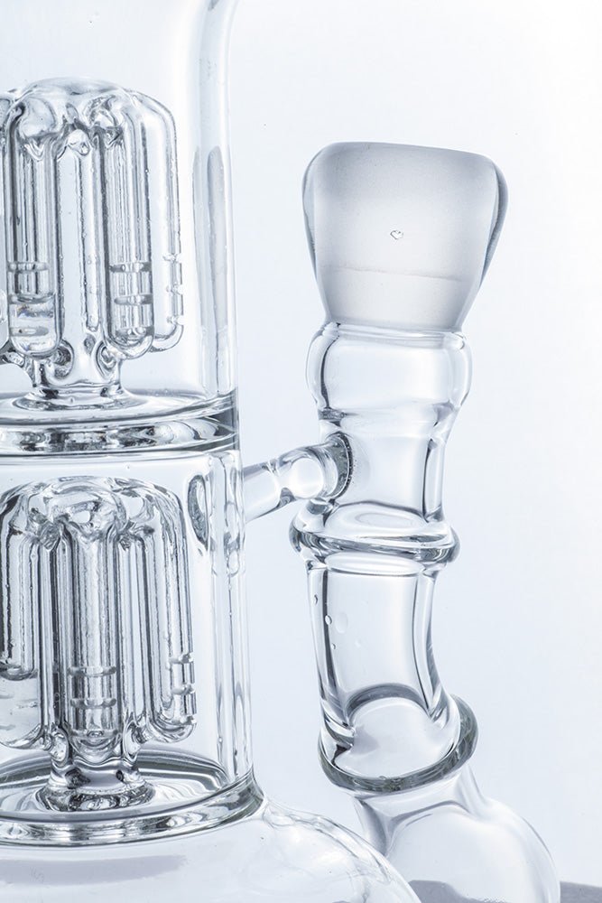 10" Double Tree Perc With In Line Diffuser Bong - Puffing Bird