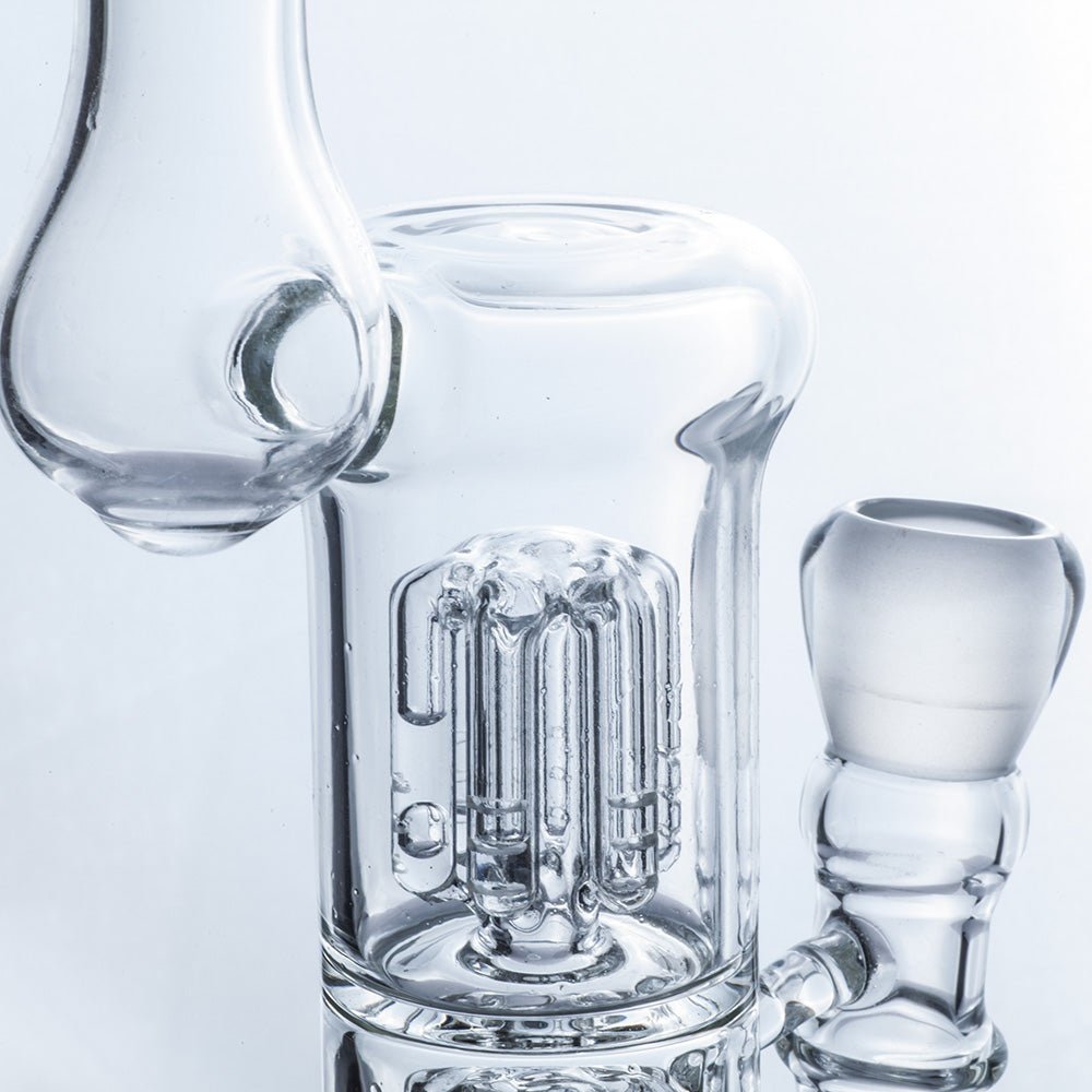 10" Double Tree Perc With In Line Diffuser Bong - Puffing Bird
