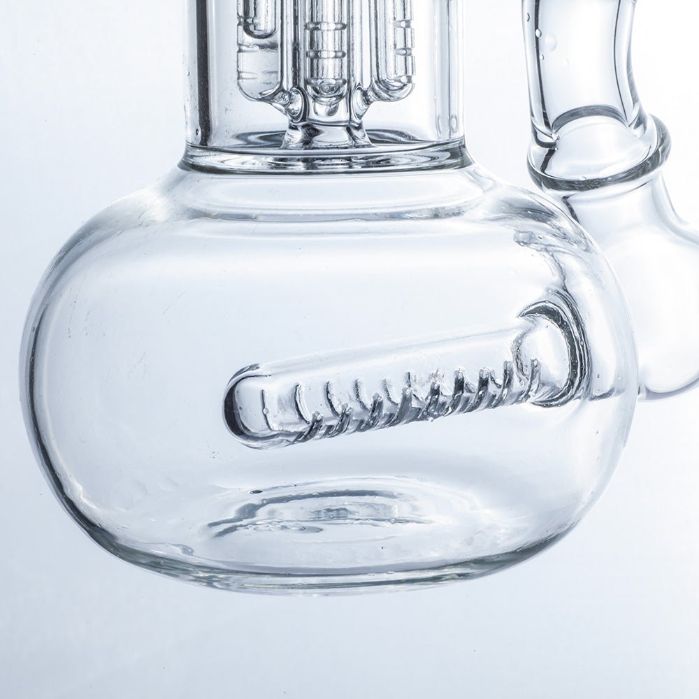 10" Double Tree Perc With In Line Diffuser Bong - Puffing Bird