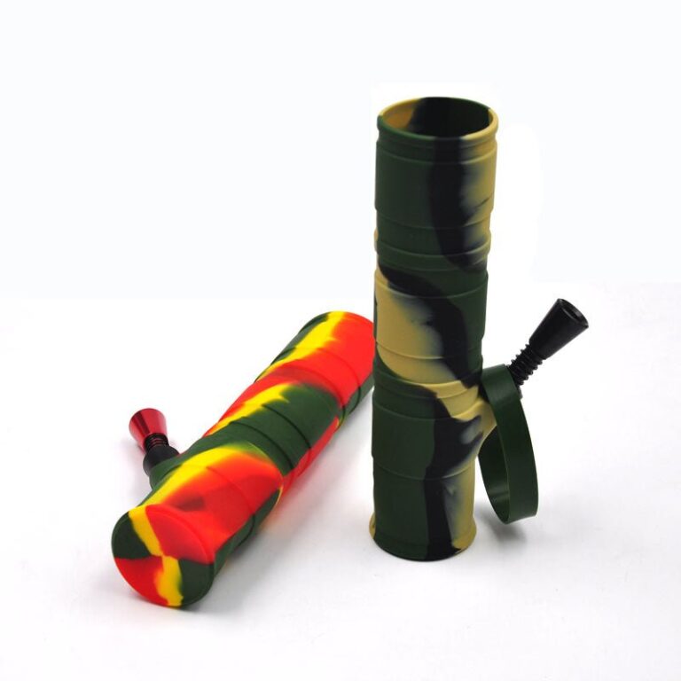 7.8“ Foldable Silicone Camouflage Bong - Puffing Bird