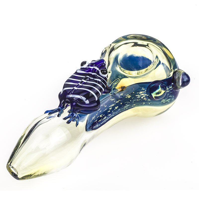 Frog Glass Heady Spoon Pipe - Puffing Bird