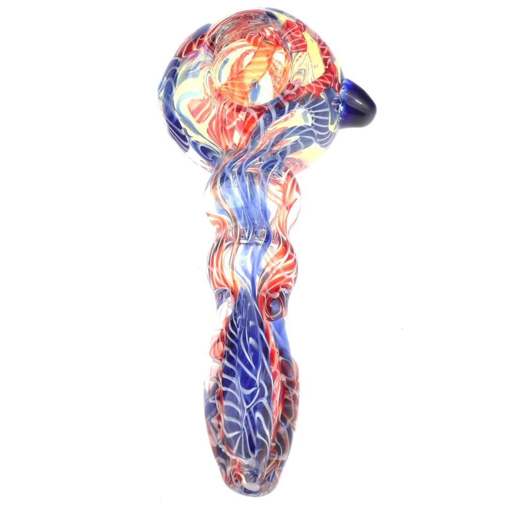 Fumed Purple Color Changing Pipe and Milli Spoon Pipe Set - Puffing Bird