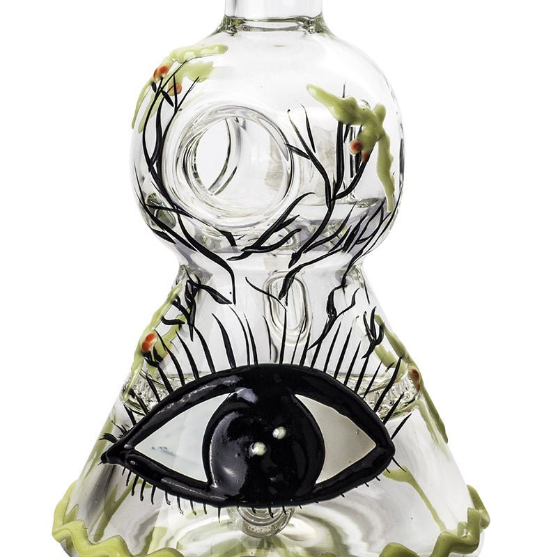 8" Honeycomb Dab Rig w/ Eye Pattern - Puffing Bird