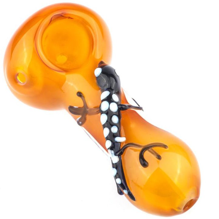 Gecko Themed Heady Spoon Pipe - Puffing Bird