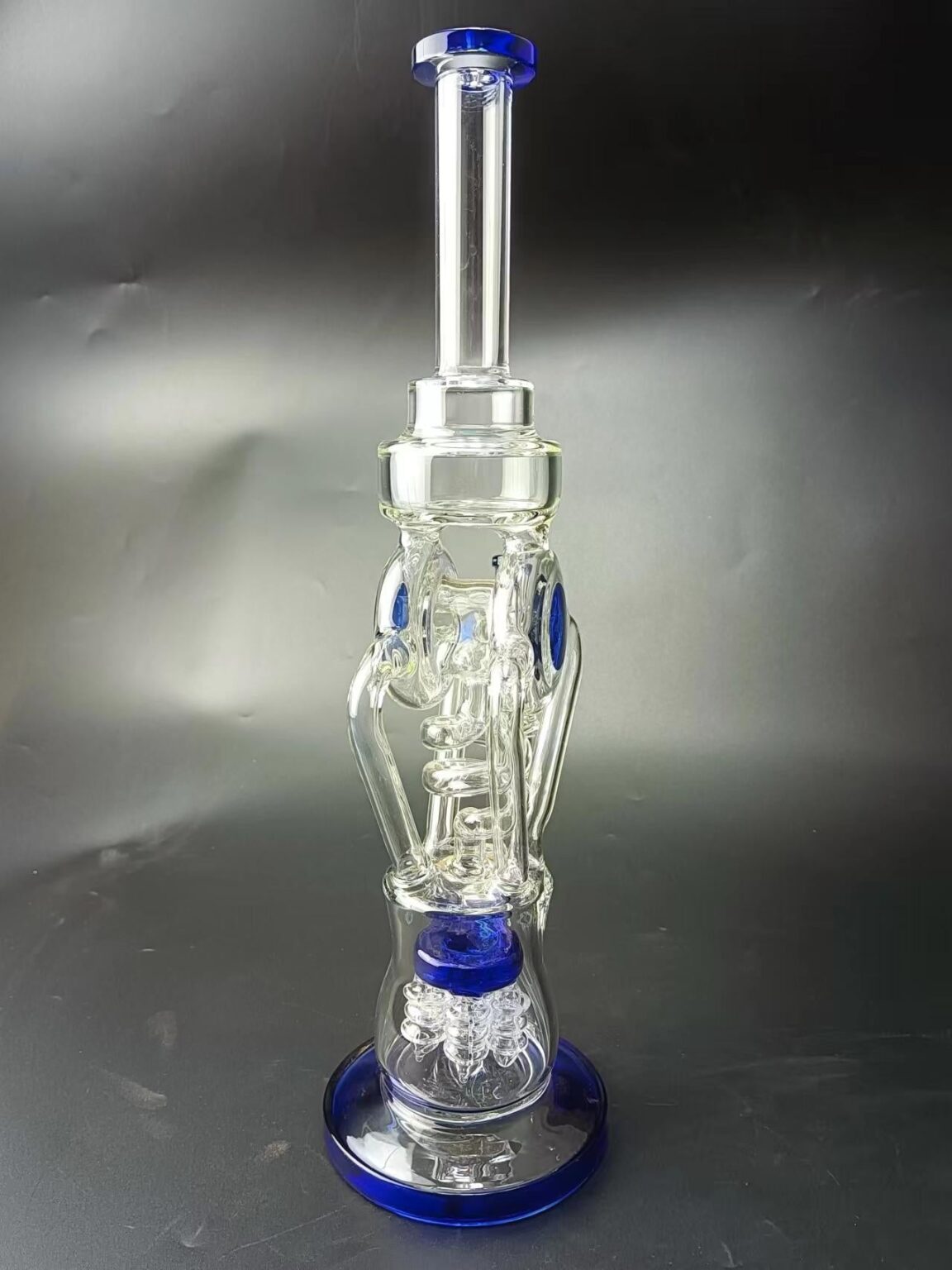 15" Gourd Perc Recycler Glass Bong - Puffing Bird