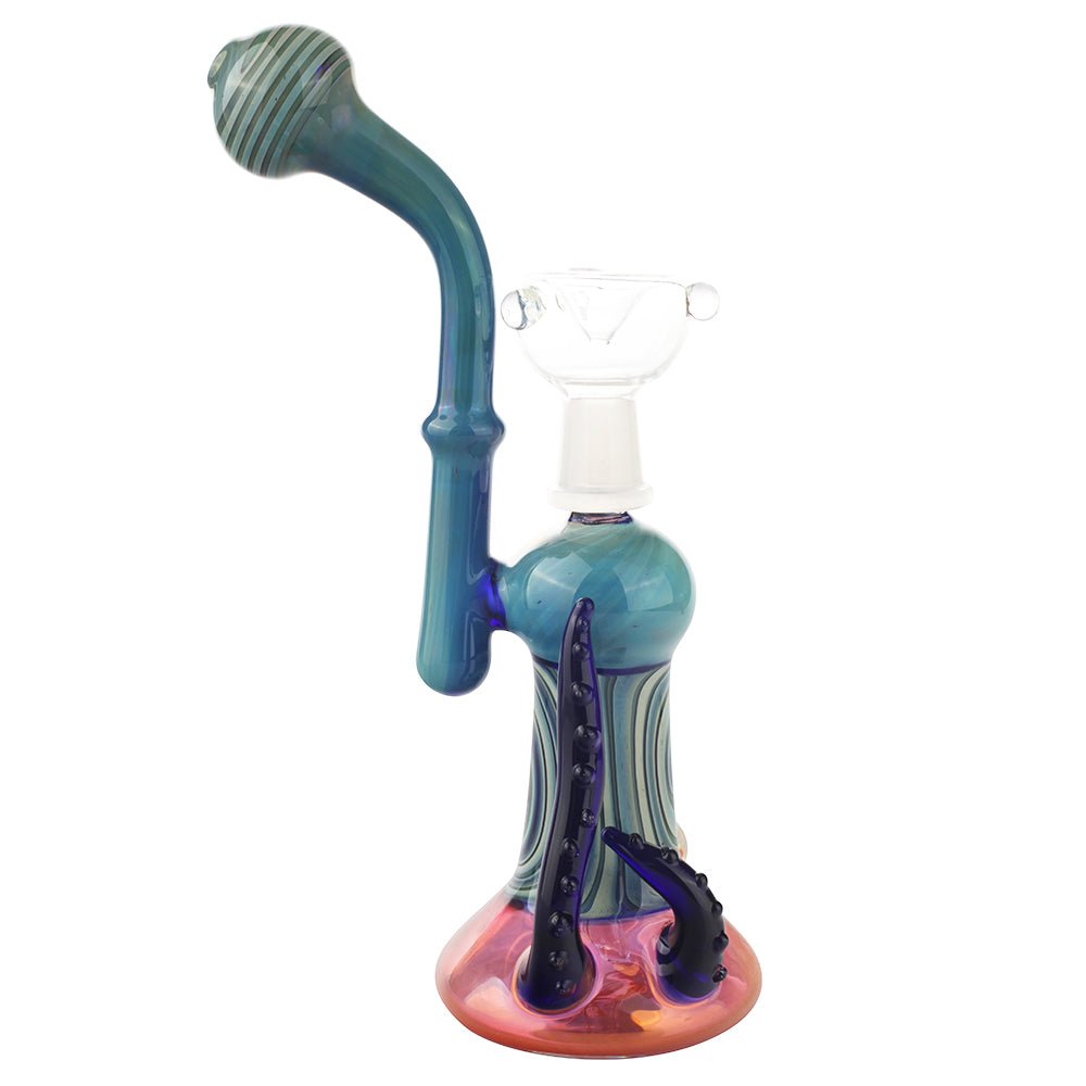16" Colored Tree Perc Beaker Glass Bong - Puffing Bird