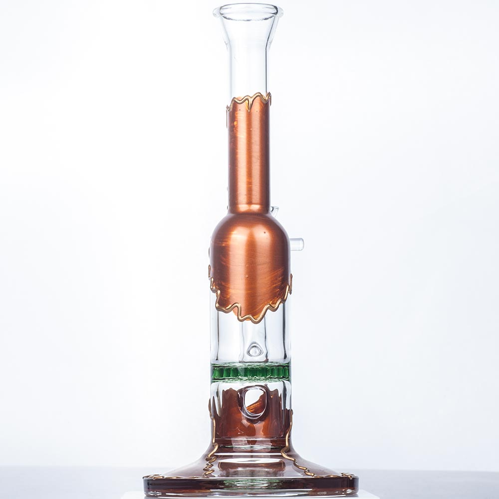 9" Straight Tube Honeycomb Bong - Puffing Bird