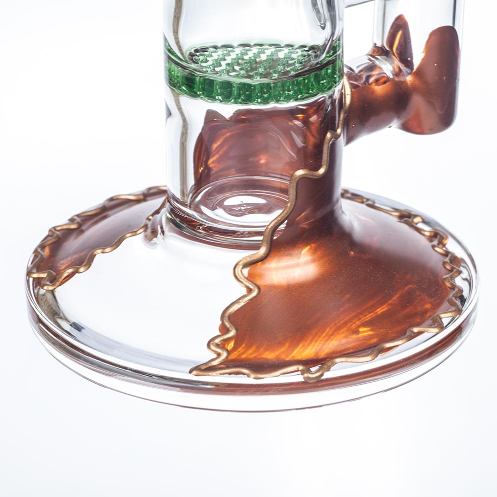 9" Straight Tube Honeycomb Bong - Puffing Bird