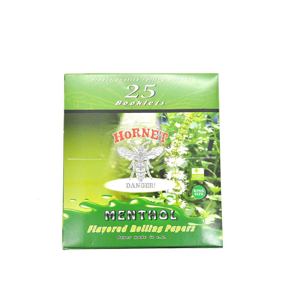 Hornet Menthol Flavored Rolling Paper Box of 25 Booklets/800 sheets ...