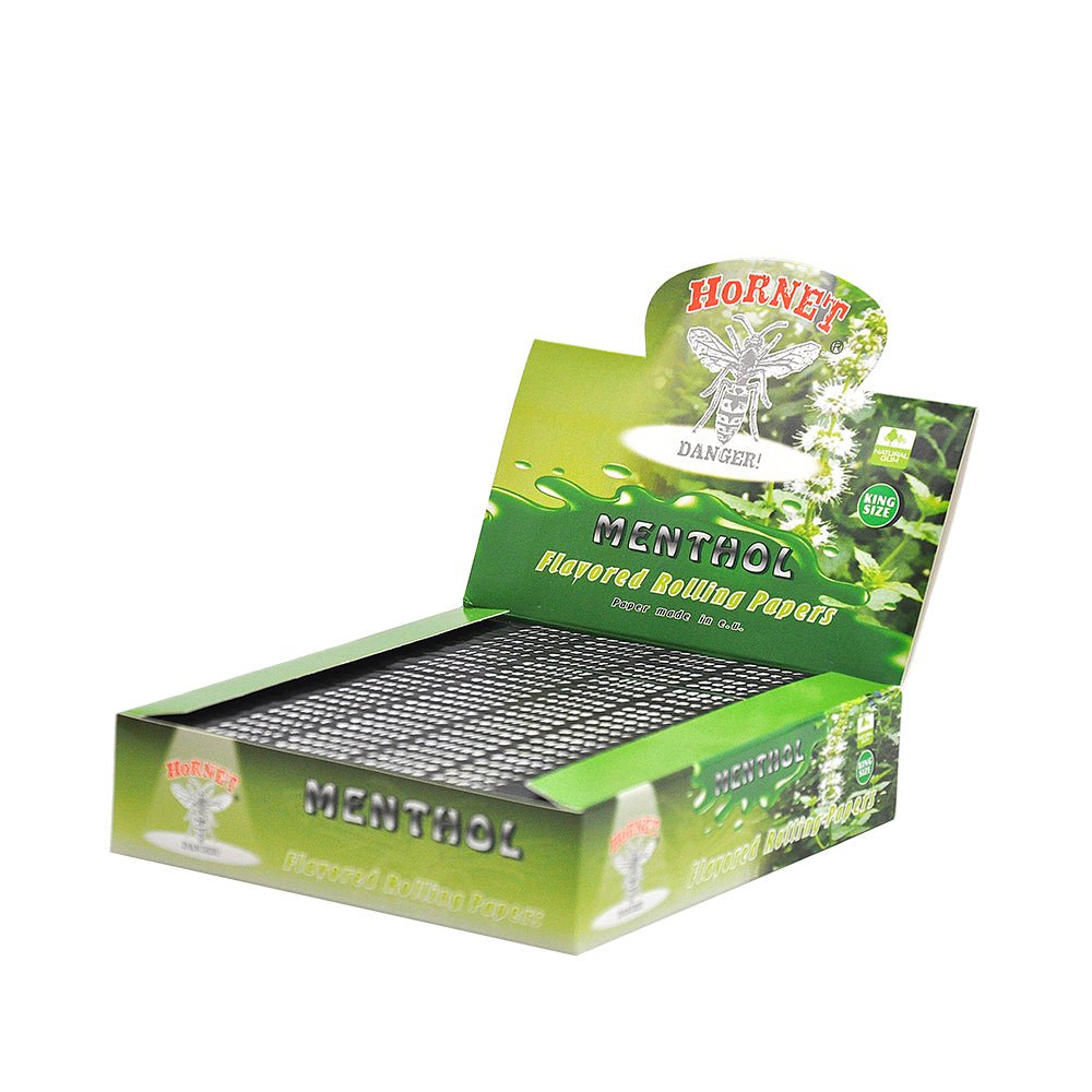 Hornet Menthol Flavored Rolling Paper Box of 25 Booklets/800 sheets ...