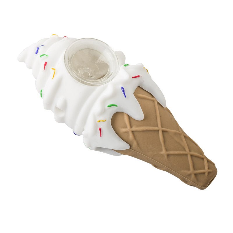 Ice Cream Silicone Hand Pipe - Puffing Bird