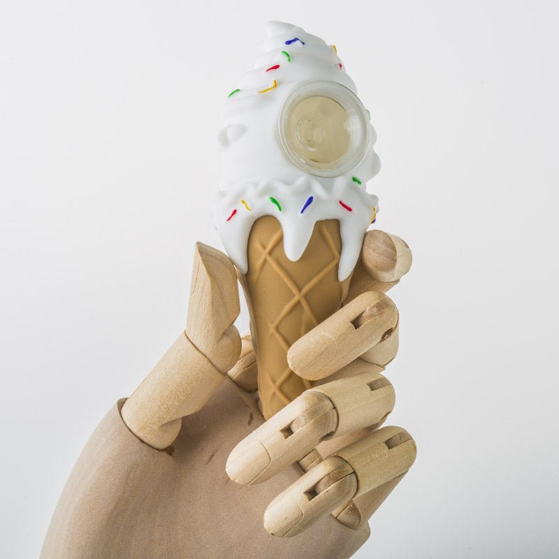 Ice Cream Silicone Hand Pipe - Puffing Bird