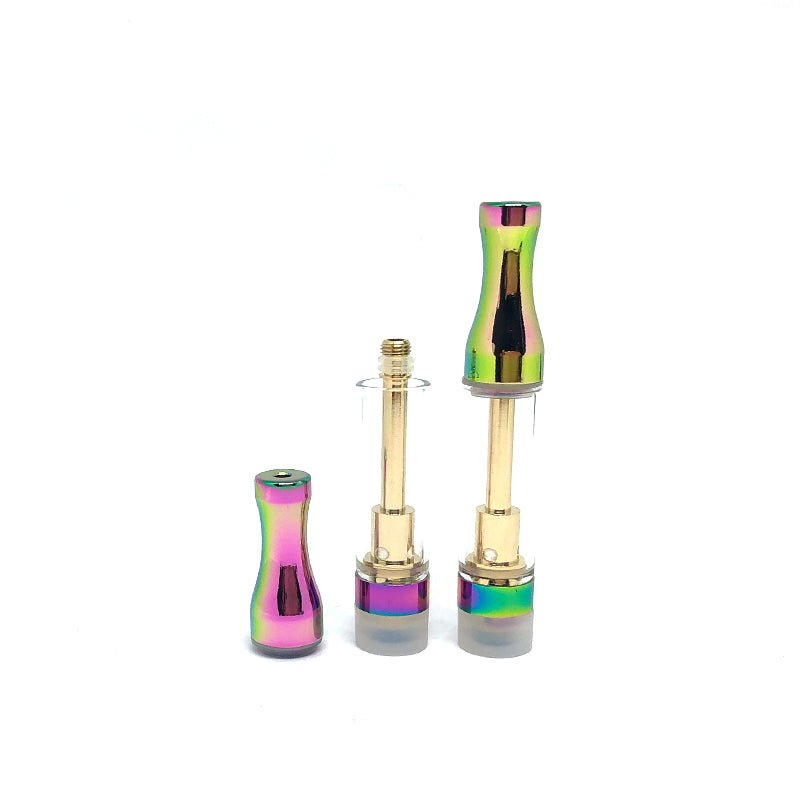 Iridescent Round Metal Tip 510 Thread Cartridge With Color Base ...