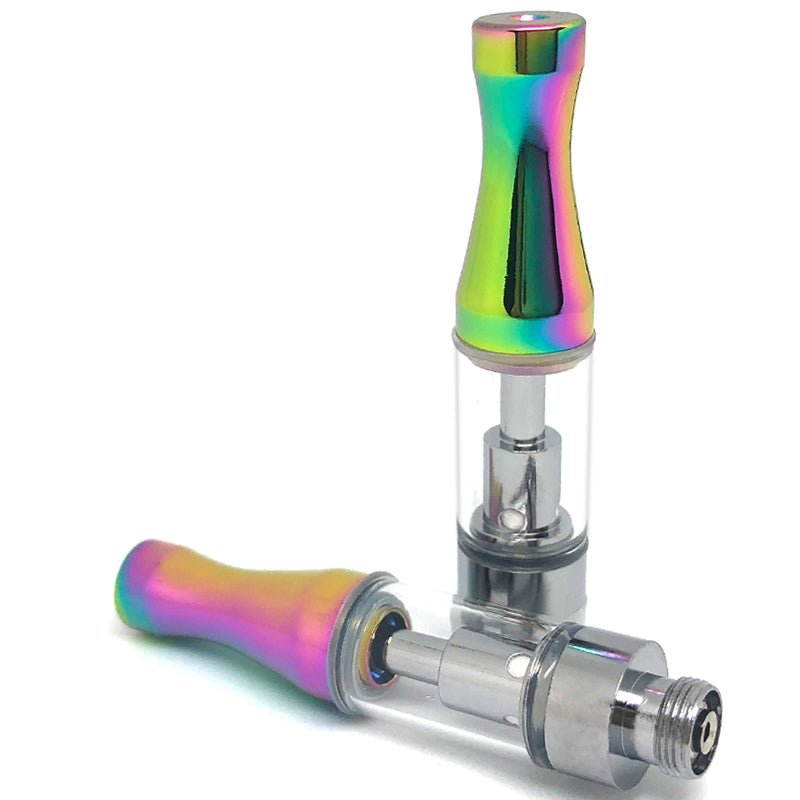 Iridescent Round Metal Tip 510 Thread Cartridge - Silvery - Puffing Bird