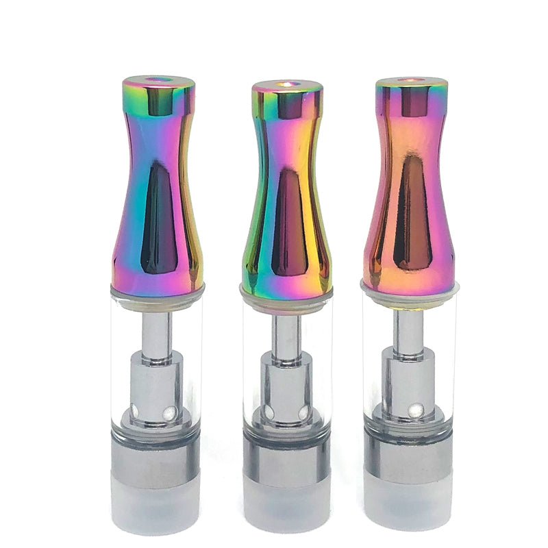 Iridescent Round Metal Tip 510 Thread Cartridge - Silvery - Puffing Bird