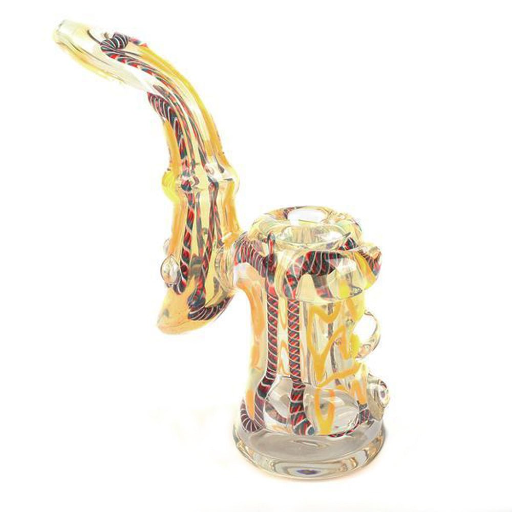 Large Murrine Glass Milli Sherlock Bubbler w/ Glass Marbles and Bubbles ...