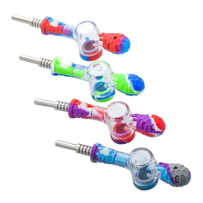 Luminous Silicone Nectar Collector Pipe (Random Color) - Puffing Bird