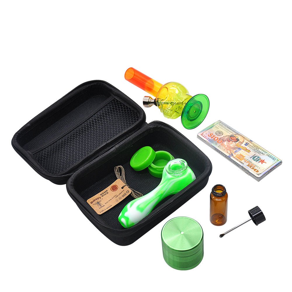 Mini Bong w/Silicone Pipe Portable Kit - Puffing Bird