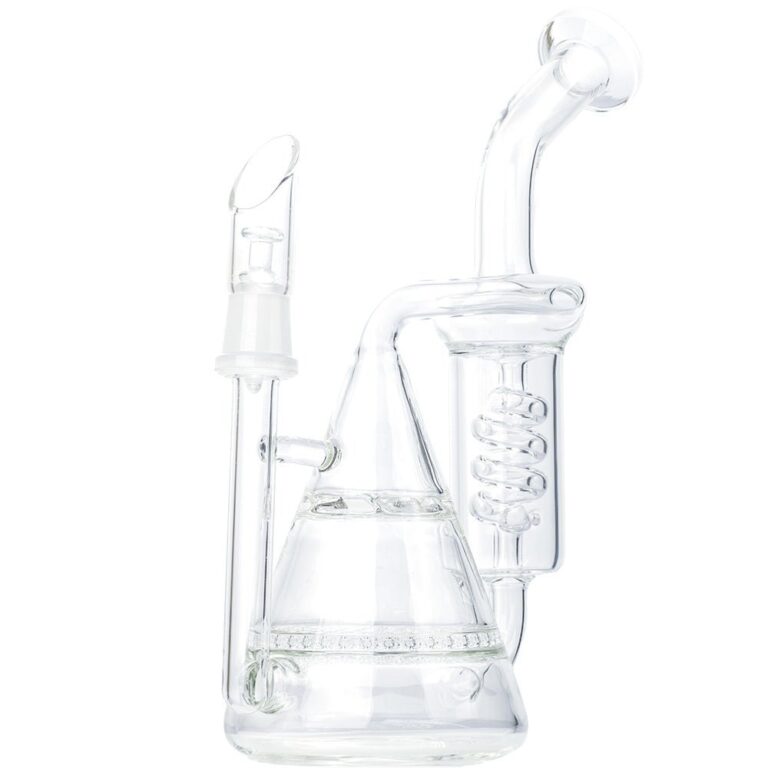 Pyramid Multi-Perc Recycler Glass Bong - Puffing Bird