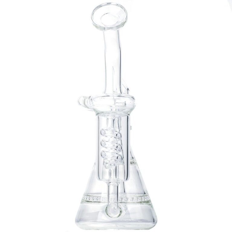 Pyramid Multi-Perc Recycler Glass Bong - Puffing Bird