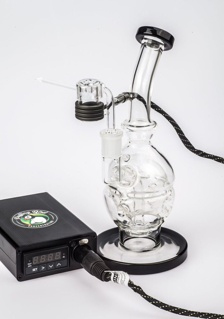Quartz Enail W/ "Skull" Dab Rig Bundle - Puffing Bird