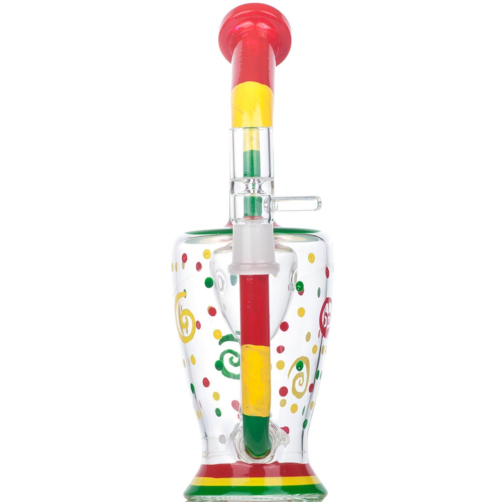 8" Rasta UFO Perc Glass Bong - Puffing Bird
