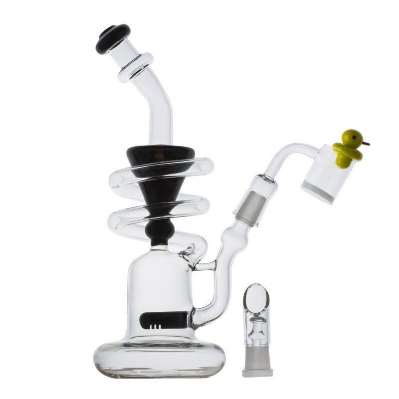 Recycler Thick Glass Dab Rig Set w/ Quartz Banger and Carb Cap ...