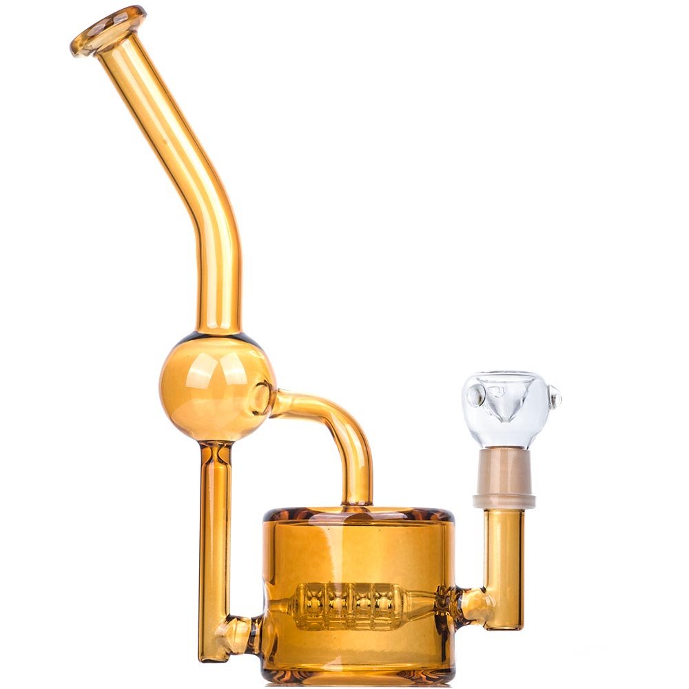 10" Orange Table Top Recycler Dab Rig - Puffing Bird