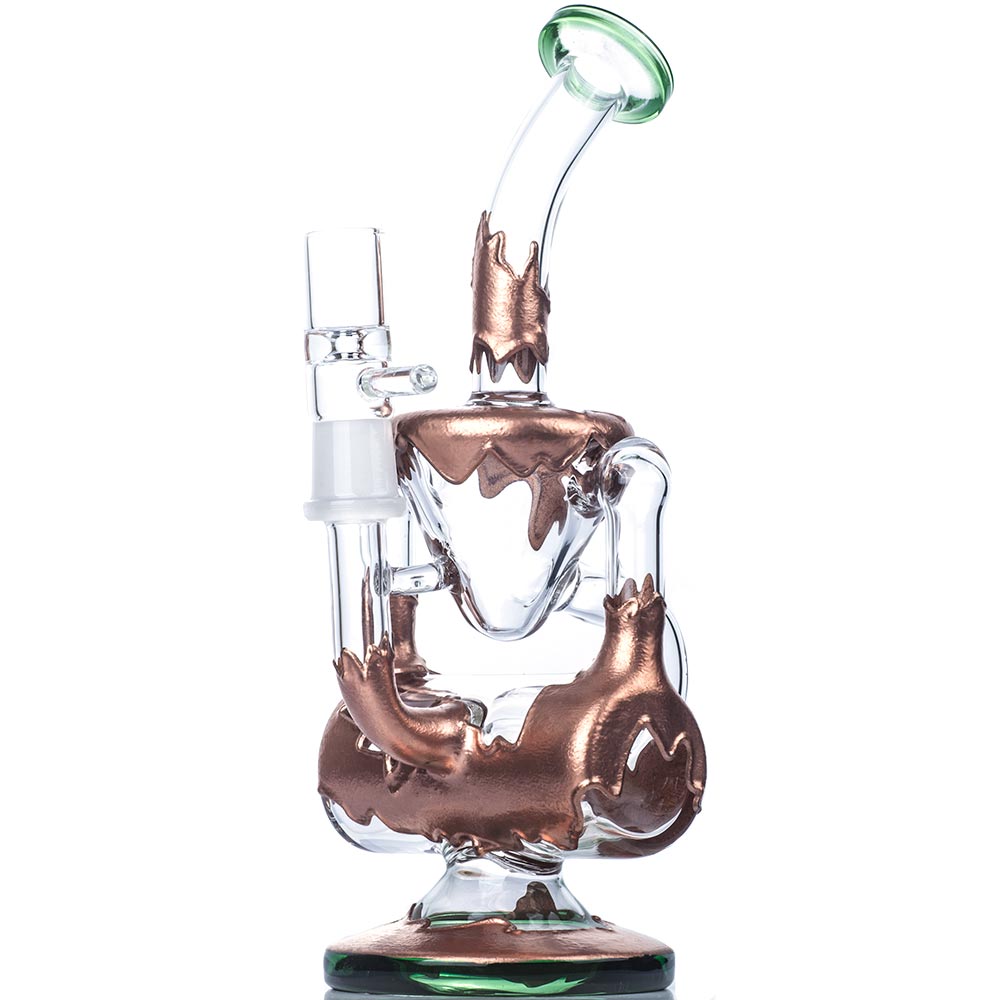 8" Dual Chamber Recycler Rig - Puffing Bird