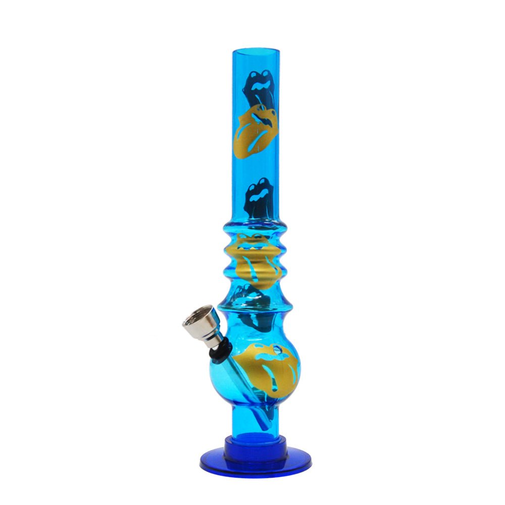 8" Rolling Stones Acrylic Bong(Random Color) - Puffing Bird