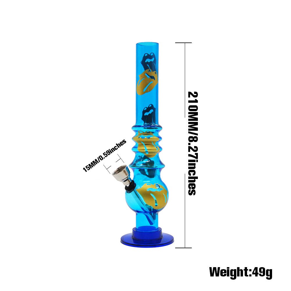 8" Rolling Stones Acrylic Bong(Random Color) - Puffing Bird