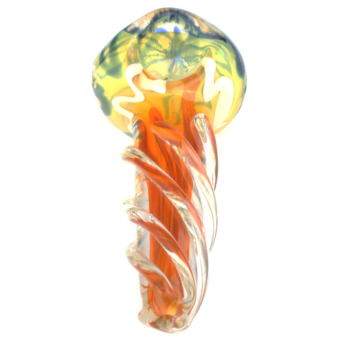 Nano Inside-Out Pipe w/ Spiral Glass Orbs - Puffing Bird