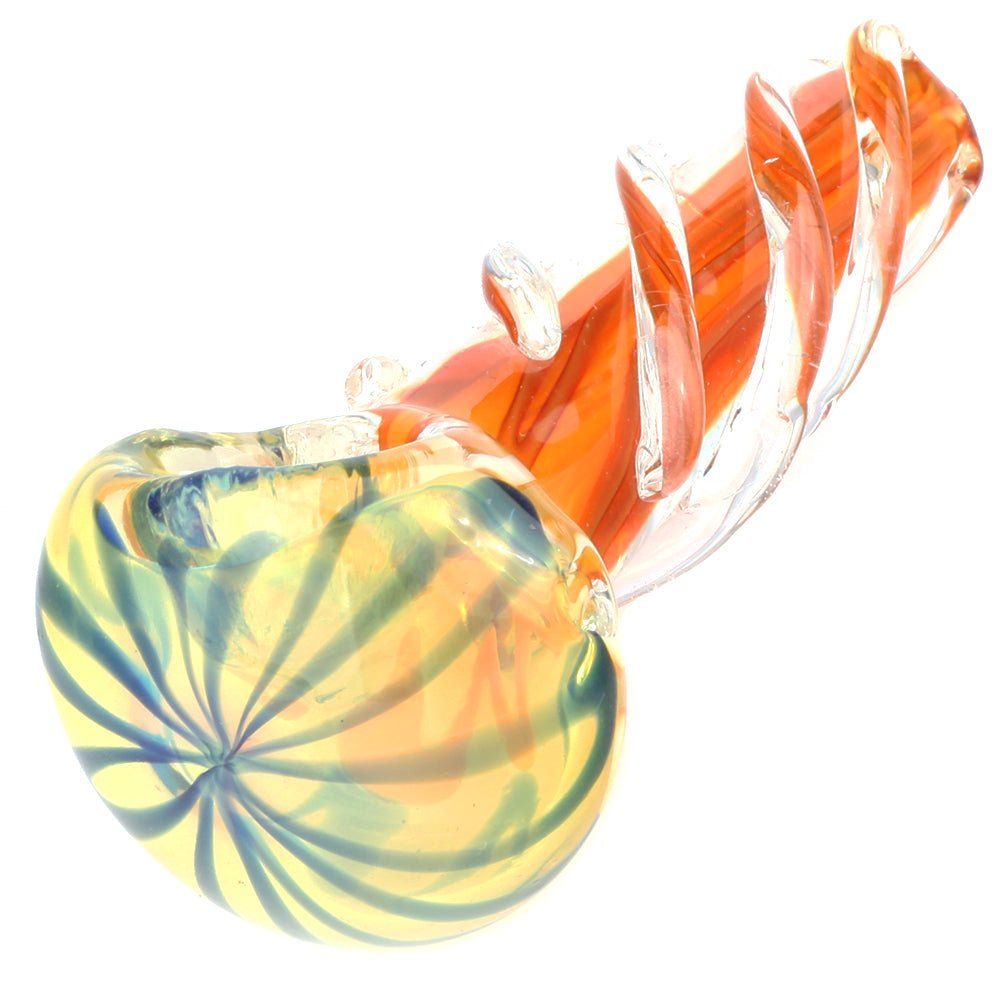 Nano Inside-Out Pipe w/ Spiral Glass Orbs - Puffing Bird