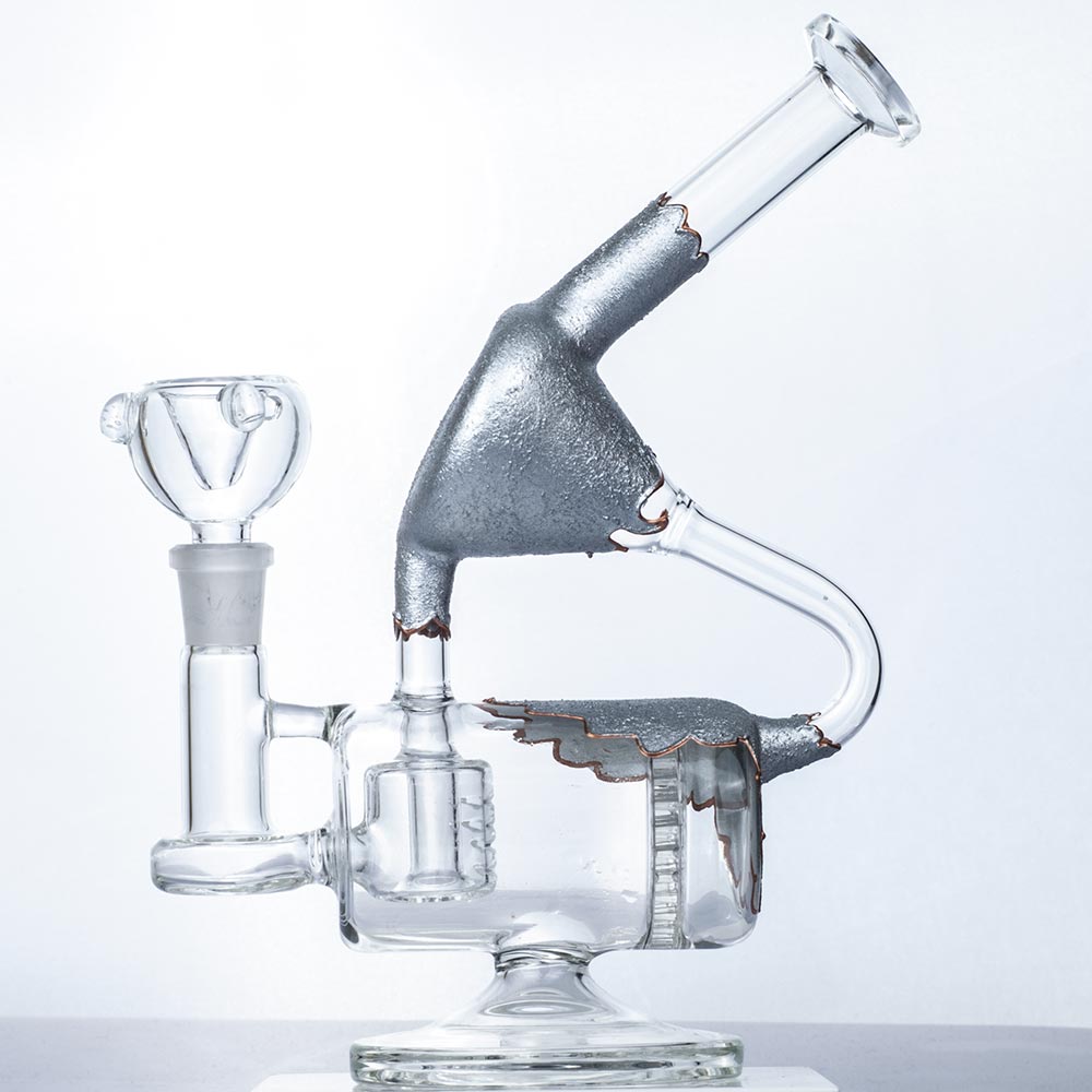 9" Multiple Perc Recycler Bong - Puffing Bird