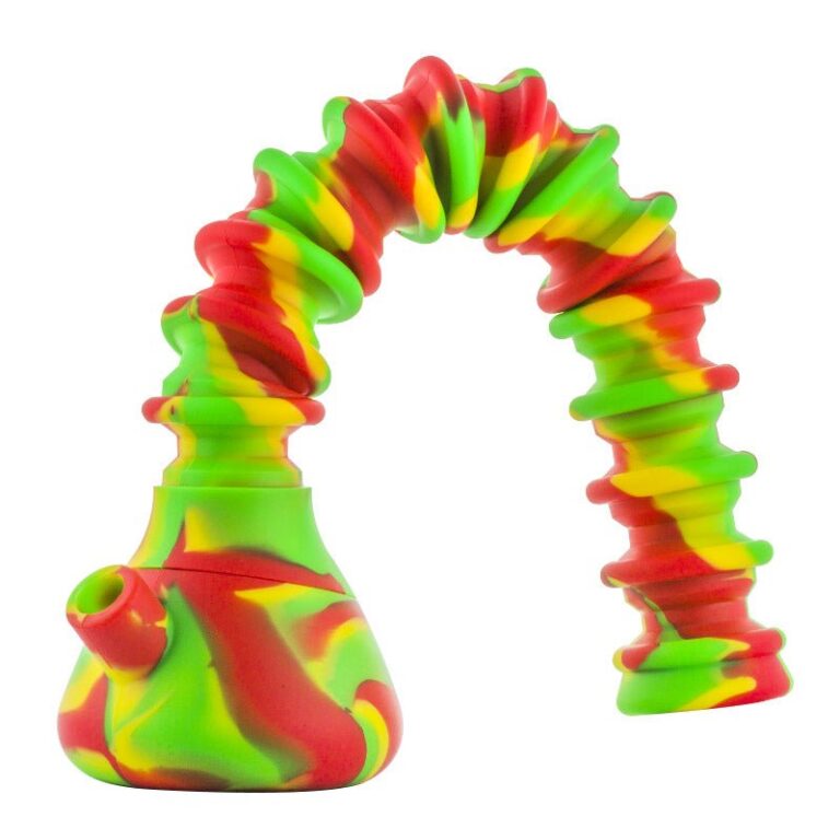 21" Silicone Collapsible Beaker Bong (Random Color) - Puffing Bird