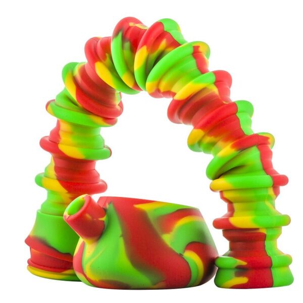 21" Silicone Collapsible Beaker Bong (Random Color) - Puffing Bird