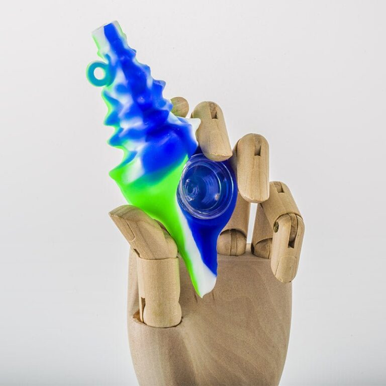Silicone Conch Hand Pipe With Glass Bowl - Puffing Bird