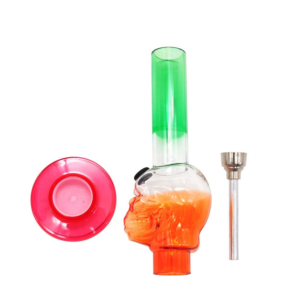 6" Skull Acrylic Bong(Random Color) - Puffing Bird