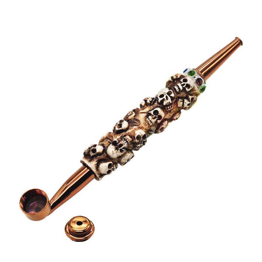 Skull Theme Novelty Pipe - Puffing Bird