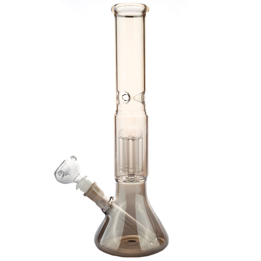 16" Smokey Grey Tree Perc Beaker Bong - Puffing Bird