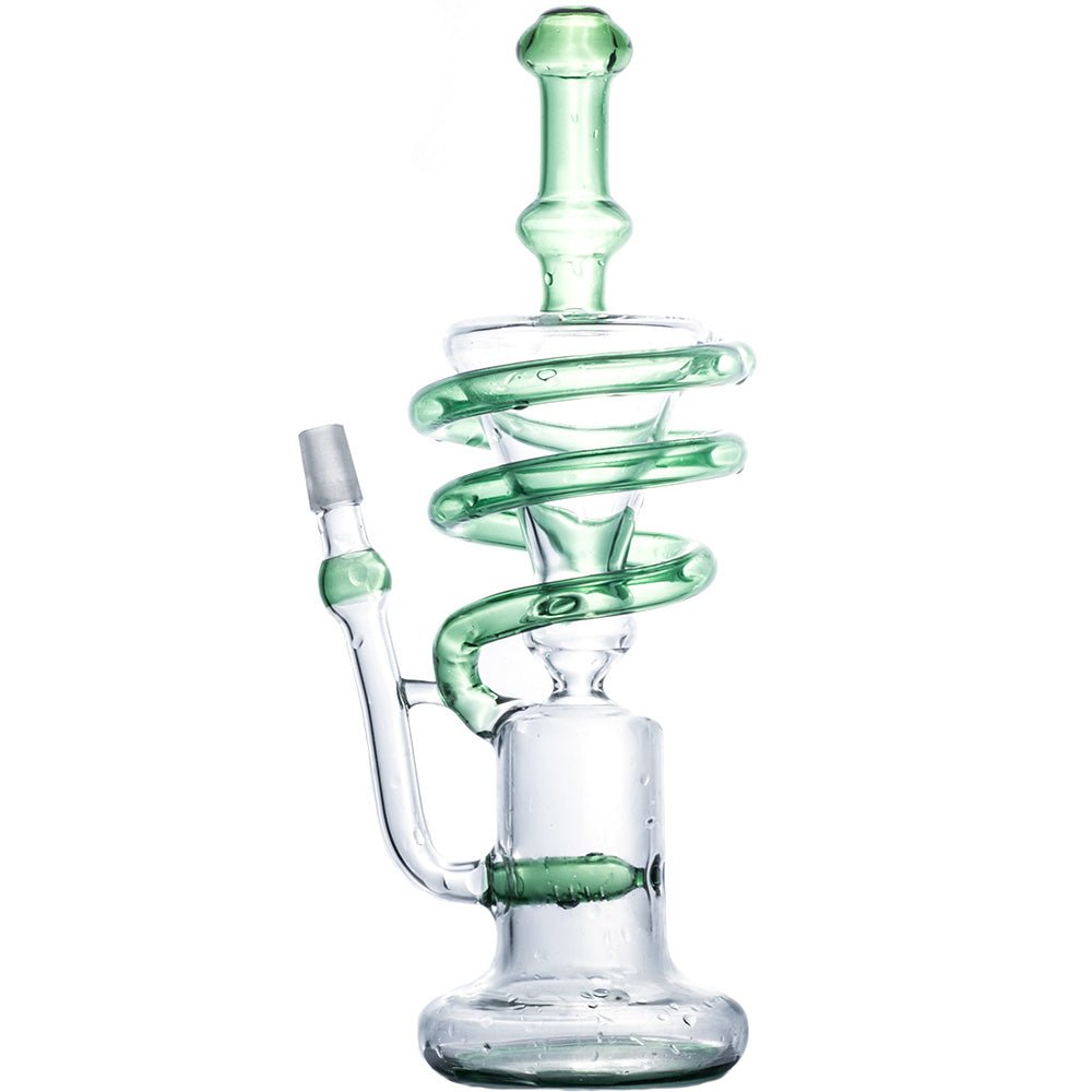Spiral Perc Recycler Dab Rig - Puffing Bird